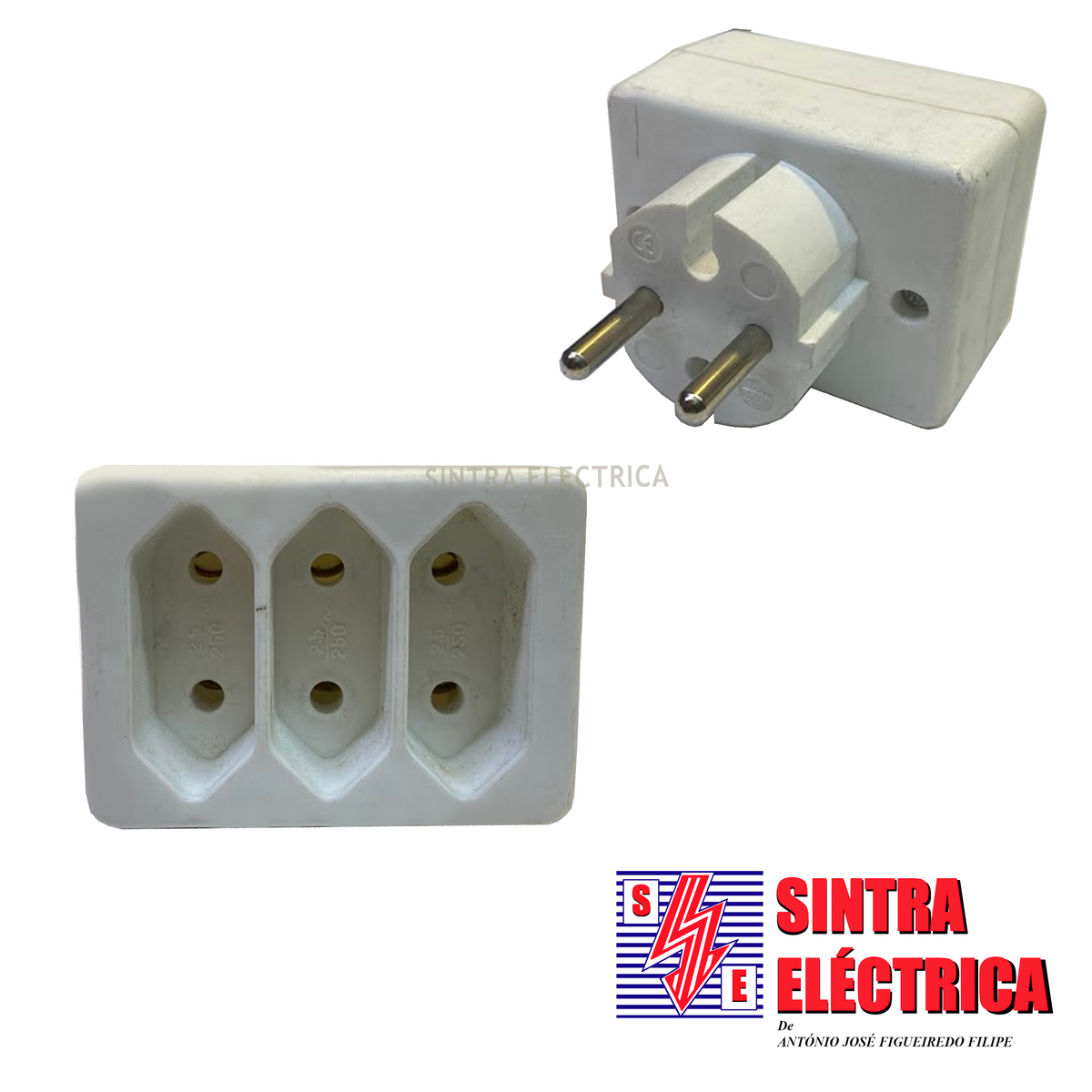 Ficha Tripla simples - G3N1-/3 - Frontal - 6333 / Cillux – Sintra Eléctrica